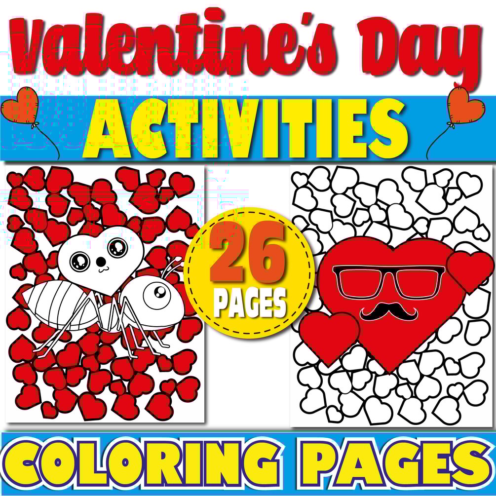 Coloring pages | Winter & Valentine's Day Worksheets | February
