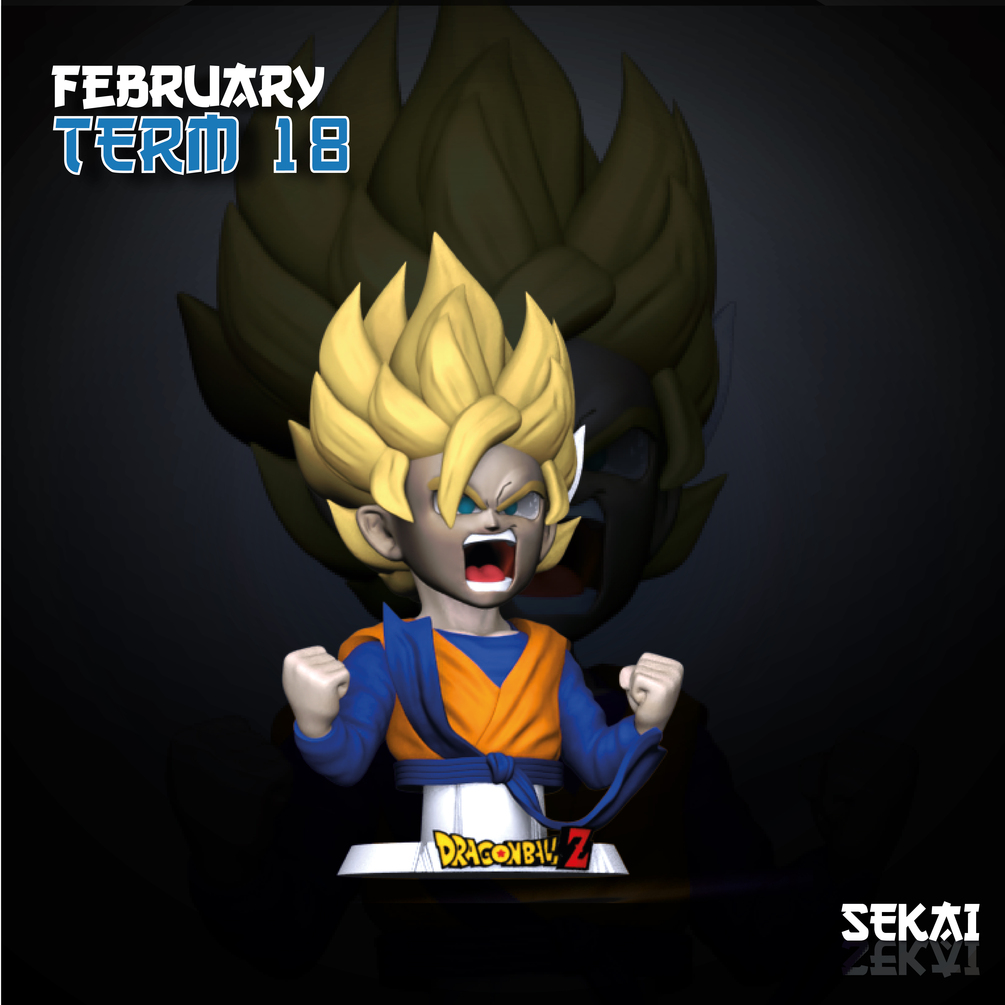 Goten Bust - Sekai 3D Models - Tested and Ready for 3D printing