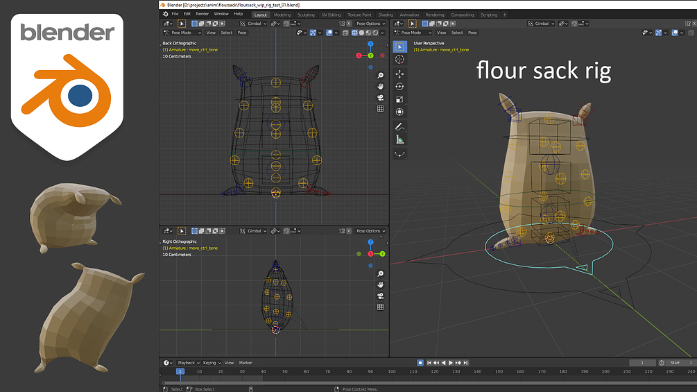 Simple flour sack rig