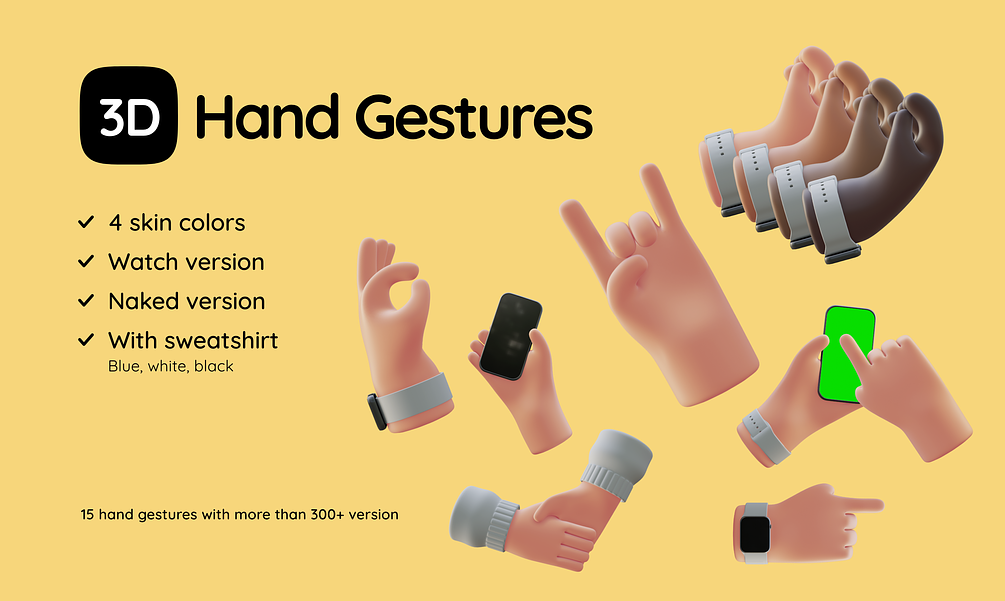 3d Hand Gestures - Cutekit