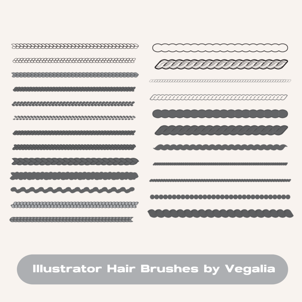 Illustrator Braid and Twist Brushes by Vegalia