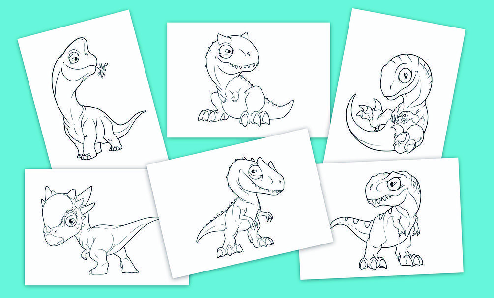 Dinos para colorear/ Dino Coloring pages