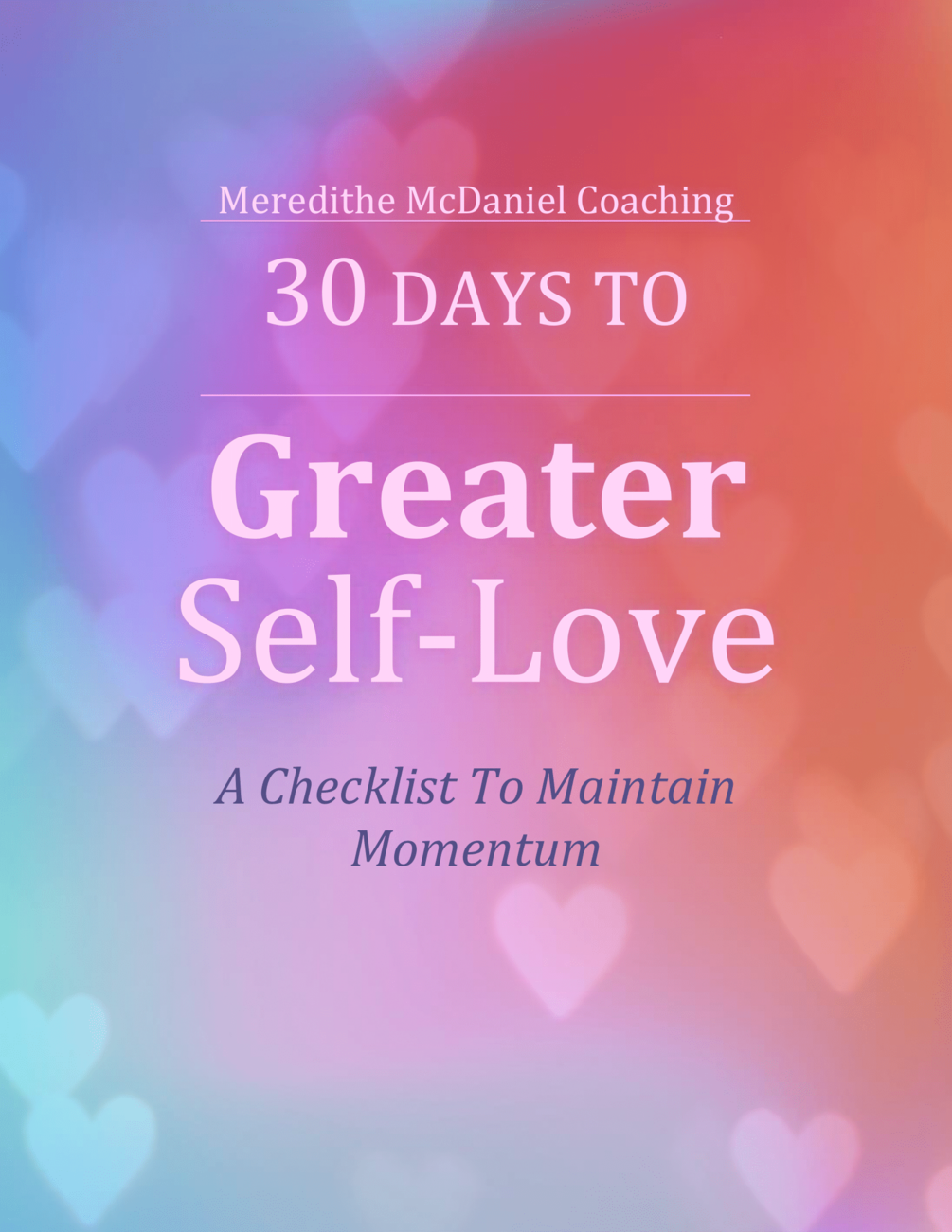30 Days to Greater Self Love- Checklist
