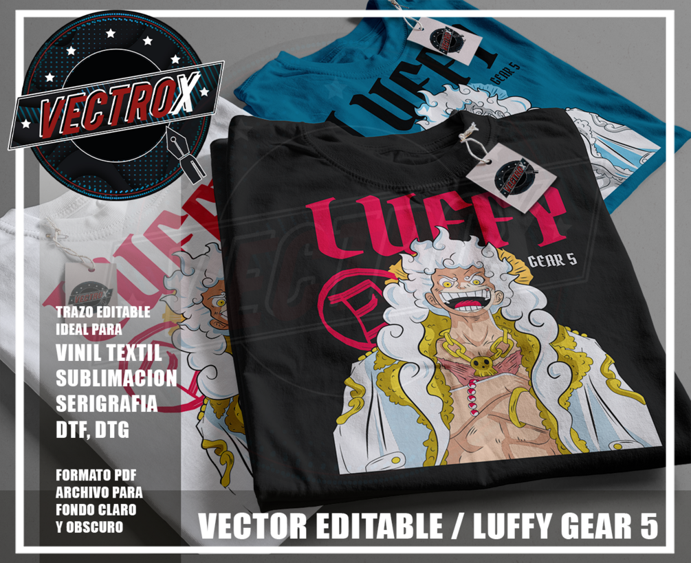 Vector Editable - Luffy Gear 5