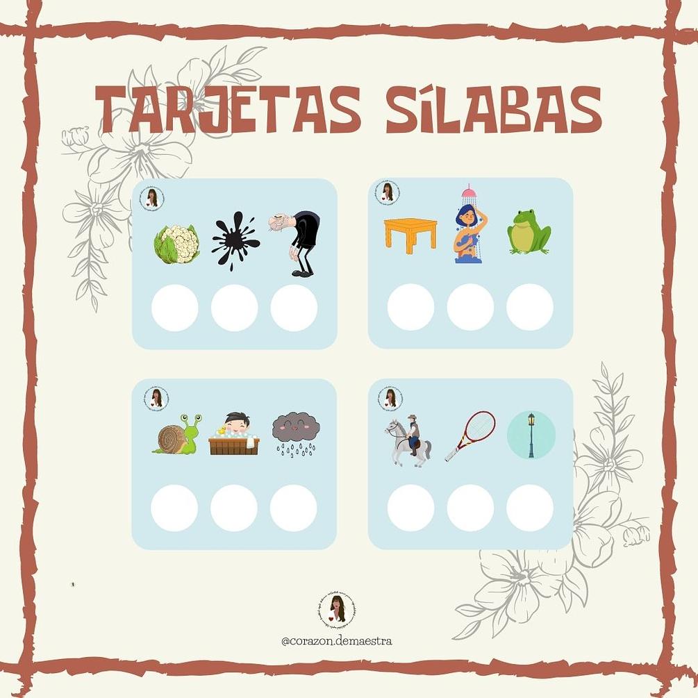 TARJETAS SÍLABAS
