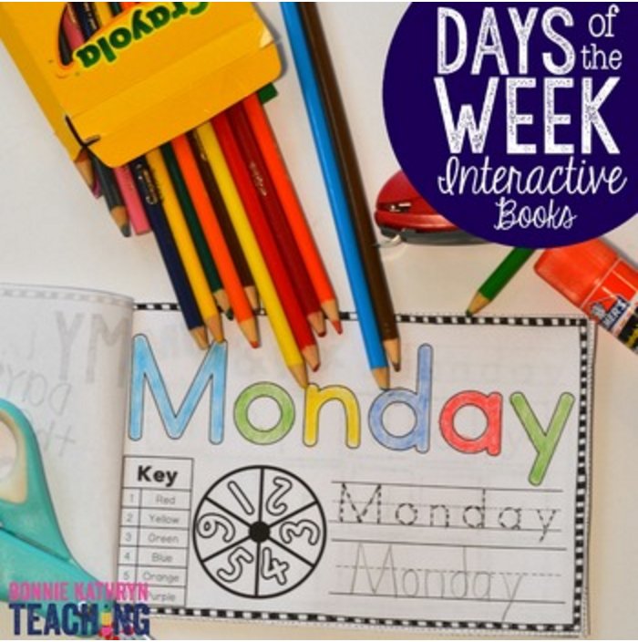 Days of the Week Interactive Books