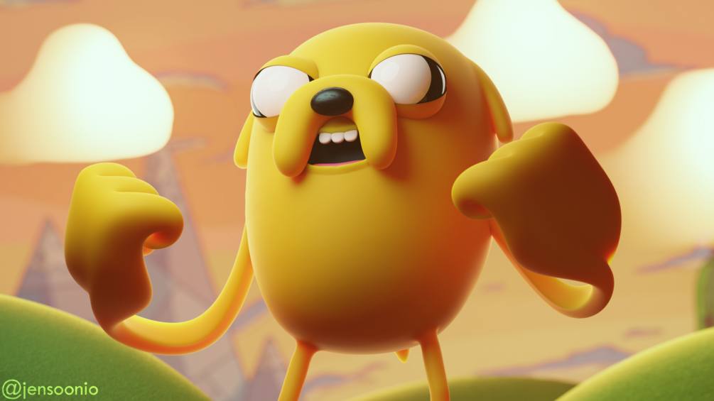 Jake The Dog 3D Model (Blender)