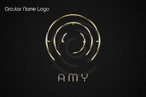 AMY - Circular Name Logo