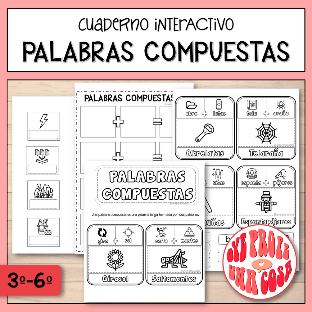Palabras compuestas - cuaderno interactivo