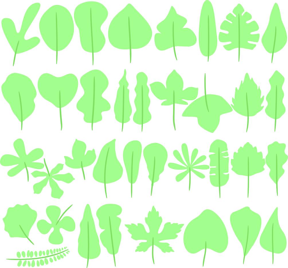 Cute Simple Leaves Vector Pack