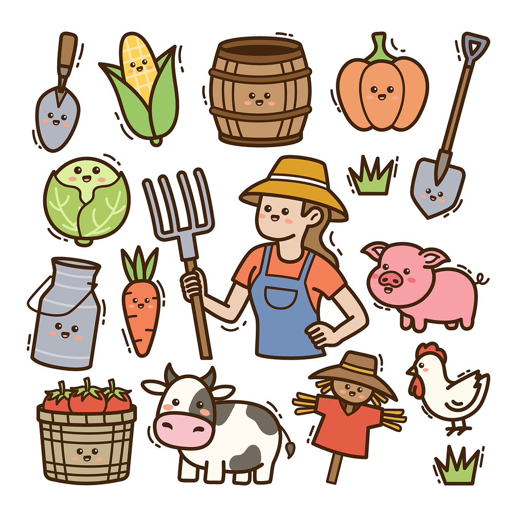 Farmer doodle