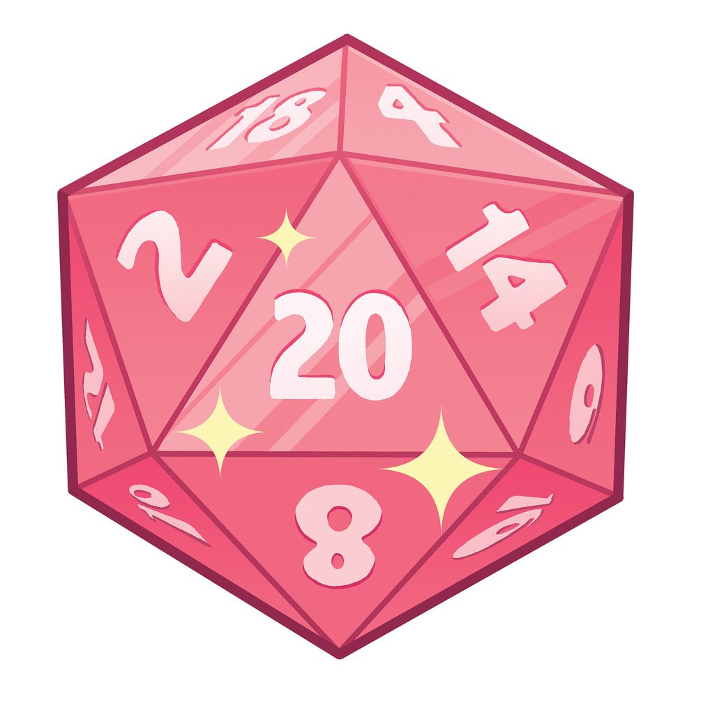D20 Sticker (Pink)
