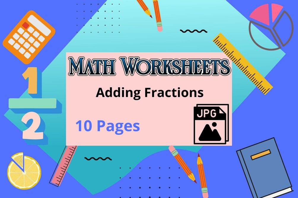 Adding Fractions Math Worksheet