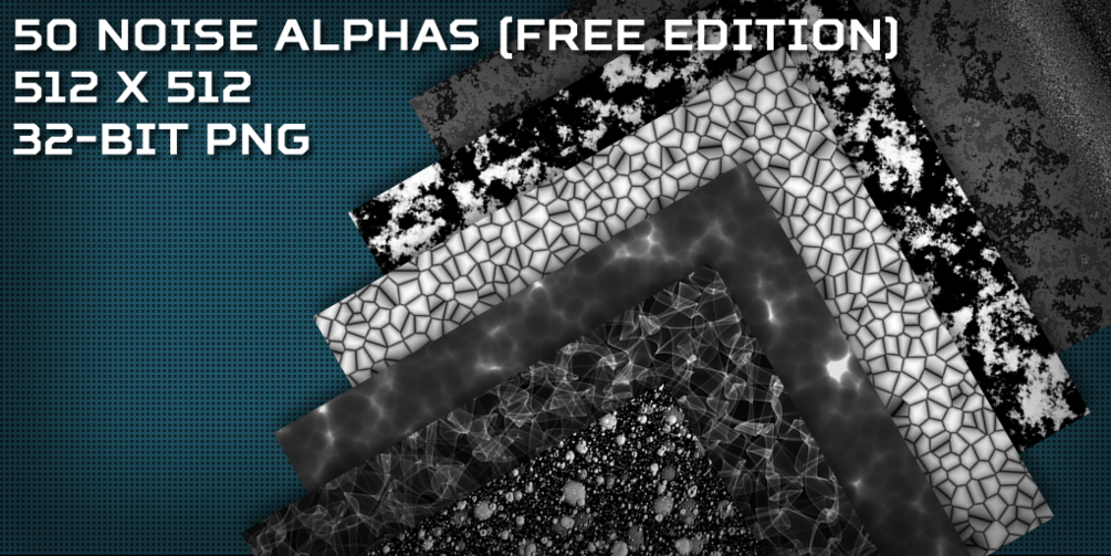 50 Noise Detail Alpha Masks + 10 Extras Alphas (FREE EDITION 512x512)