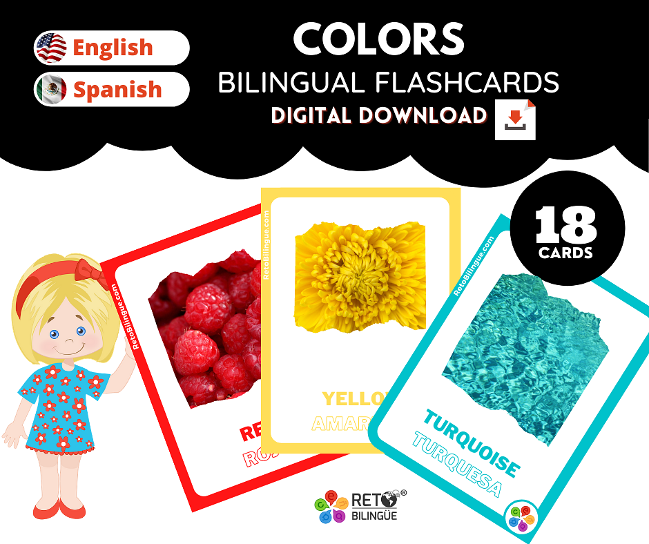 COLORS * BILINGUAL FLASHCARDS * English /Spanish