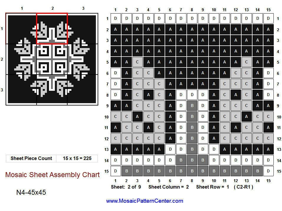 N4-45x45 Mosaic Pattern Guide