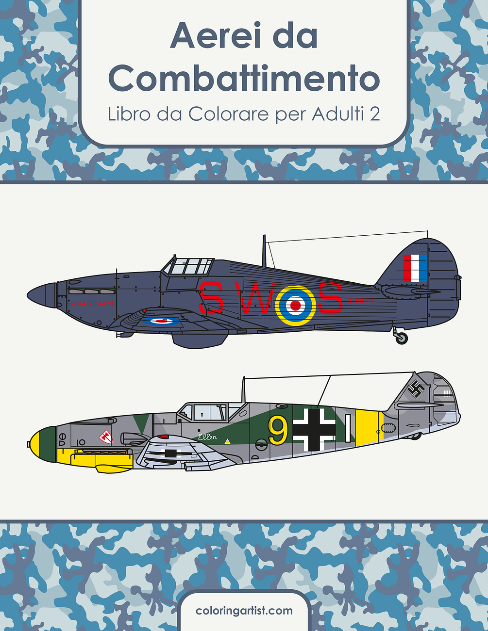 Aerei da Combattimento Libro da Colorare per Adulti 2