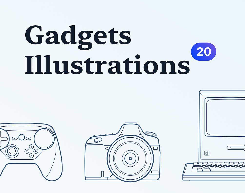 Free 20 Gadgets Illustration