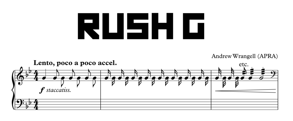 Rush G (Sheet Music PDF, MIDI and MP3)