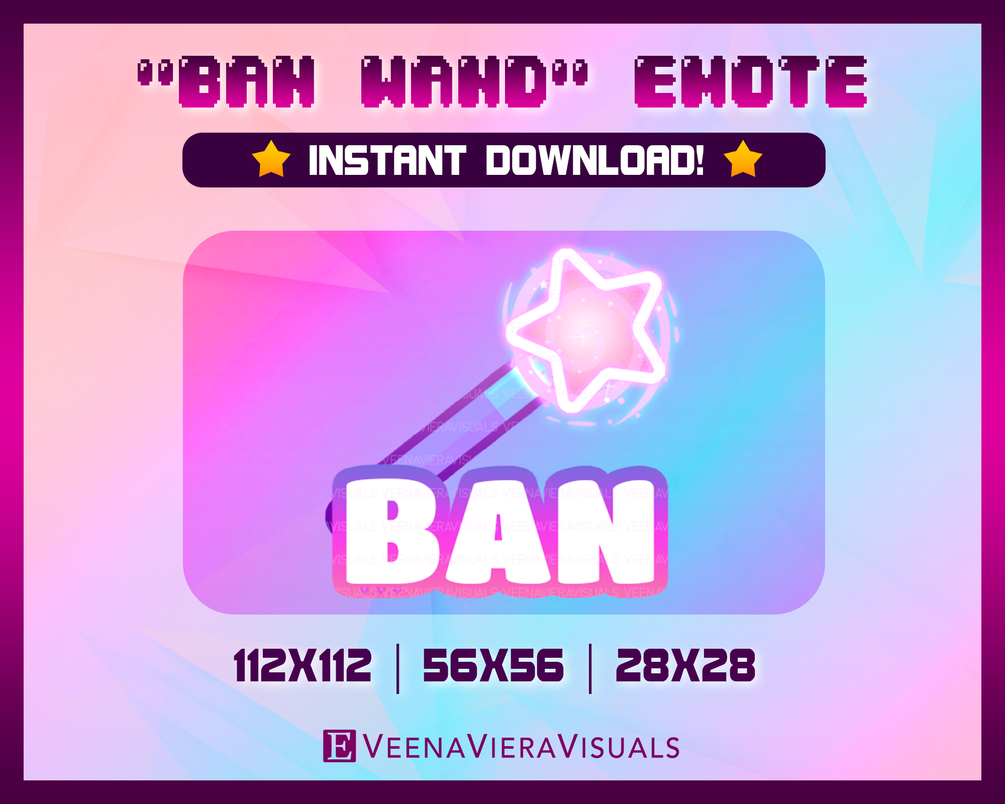 Ban Wand Emote | Premade for Twitch & Discord | Instant Download!