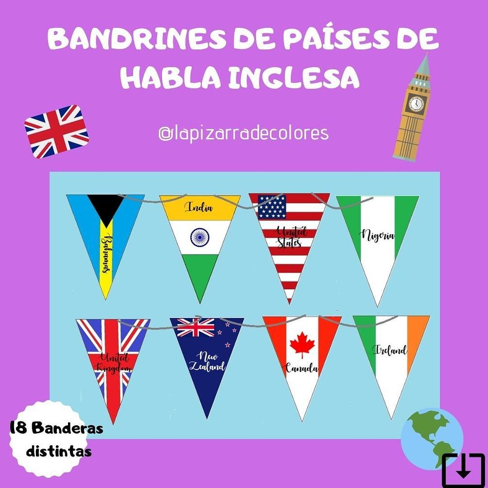 Banderines países de habla inglesa