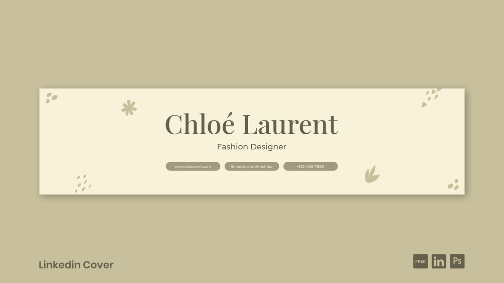 【Free】Linkedin Cover Template | PSD