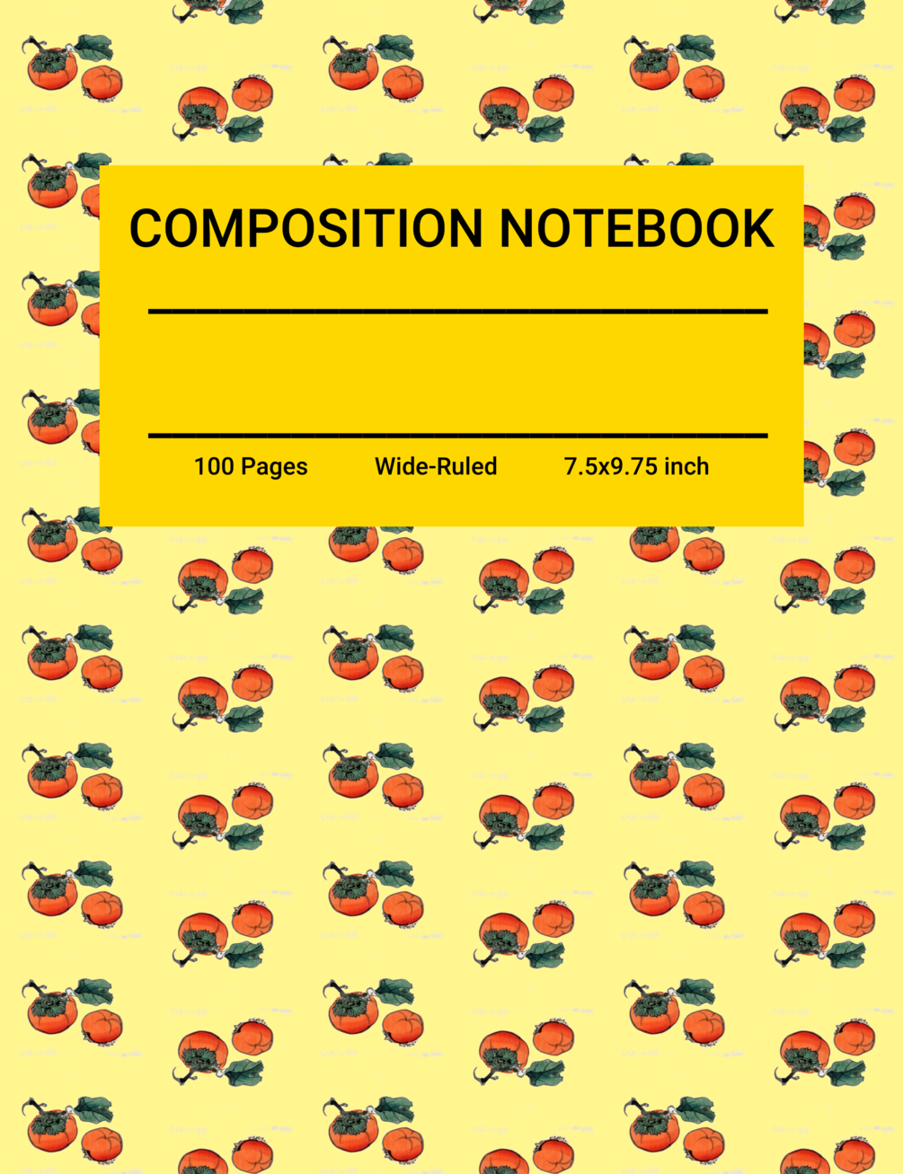 Composition Notebook: Funky Tomato Cover, Wide-Ruled, 100 Pages, 7.5x9 ...