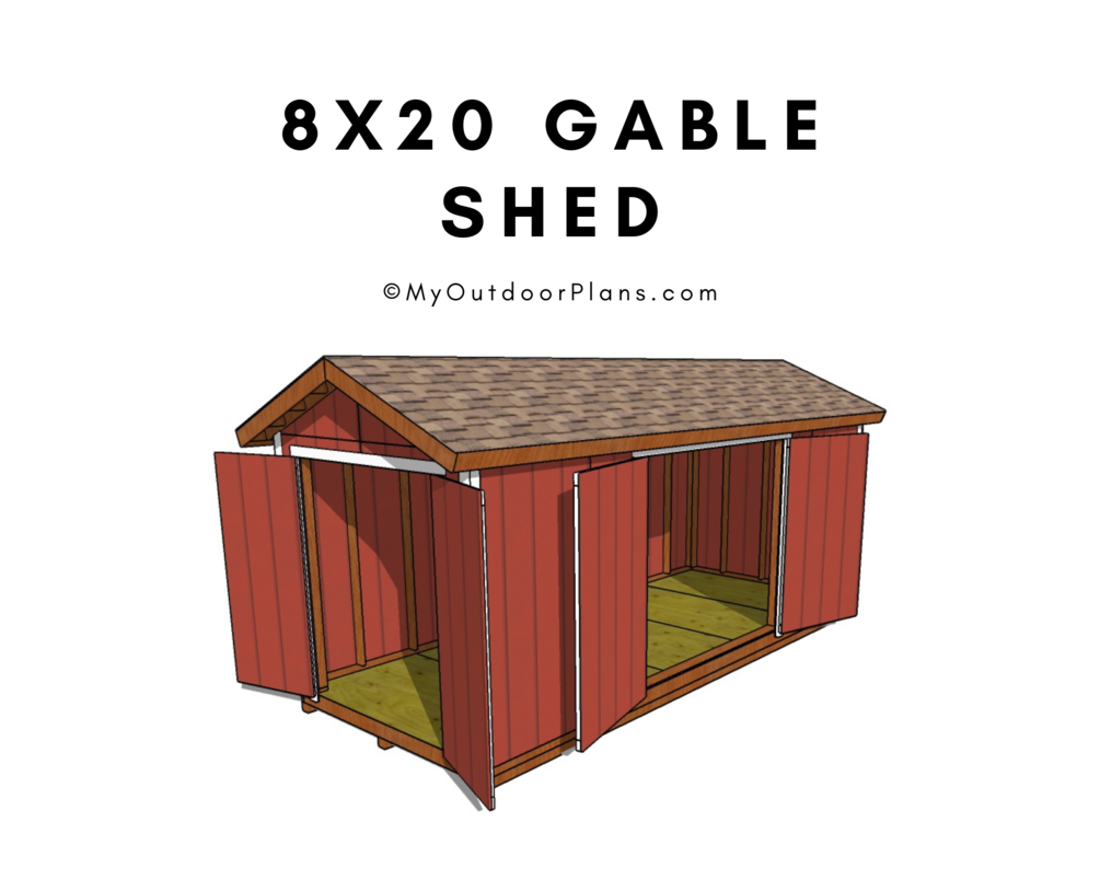 8x20 Gable Shed Plans