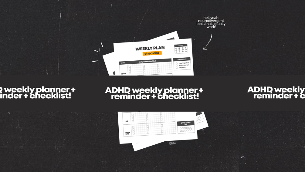 ADHD weekly planner printable