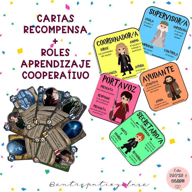 Cartas Harry Potter + Roles Cooperativo