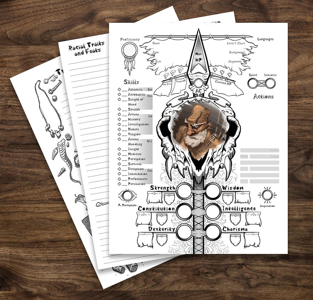 Barbarian Character Sheet 5e