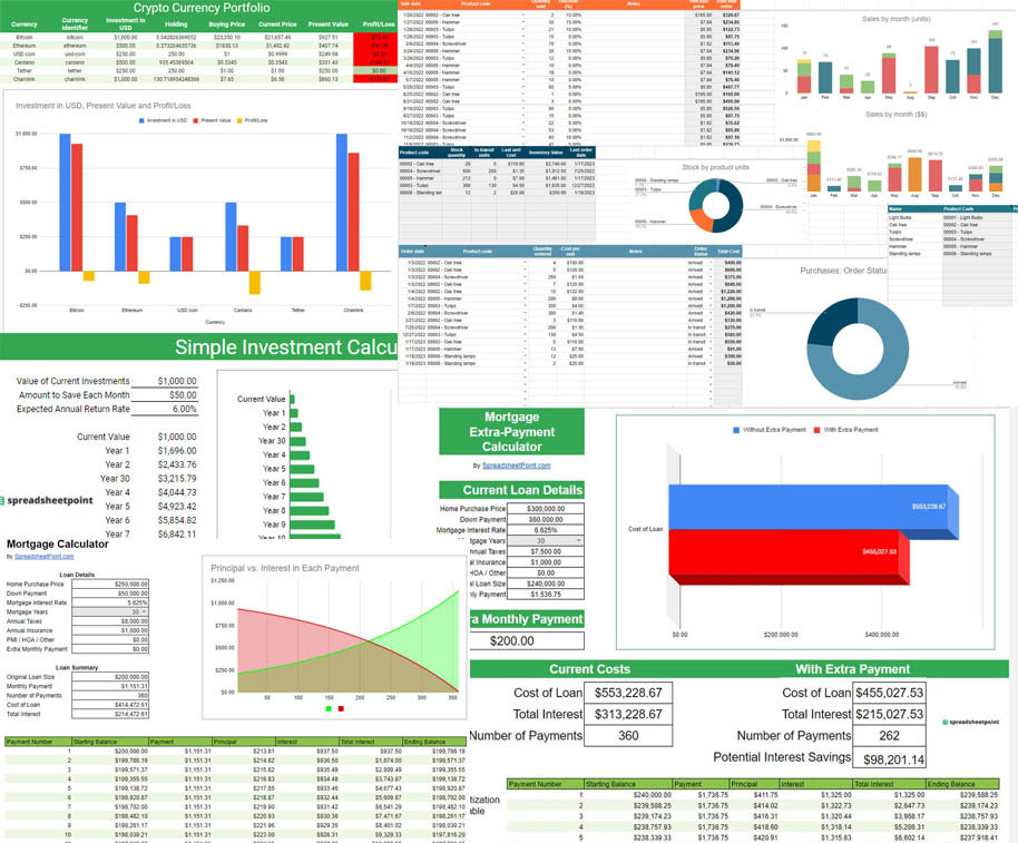 Financial Spreadsheet Template Bundle