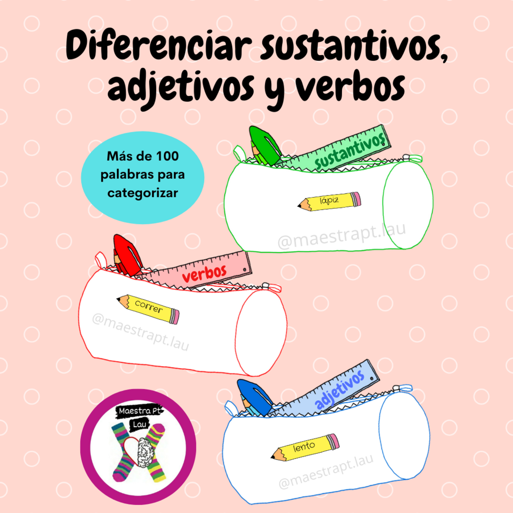 Clasificación de sustantivos, adjetivos y verbos