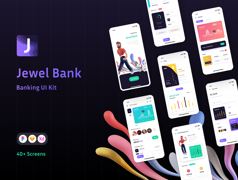 Jewel Bank - Banking UI Kit.