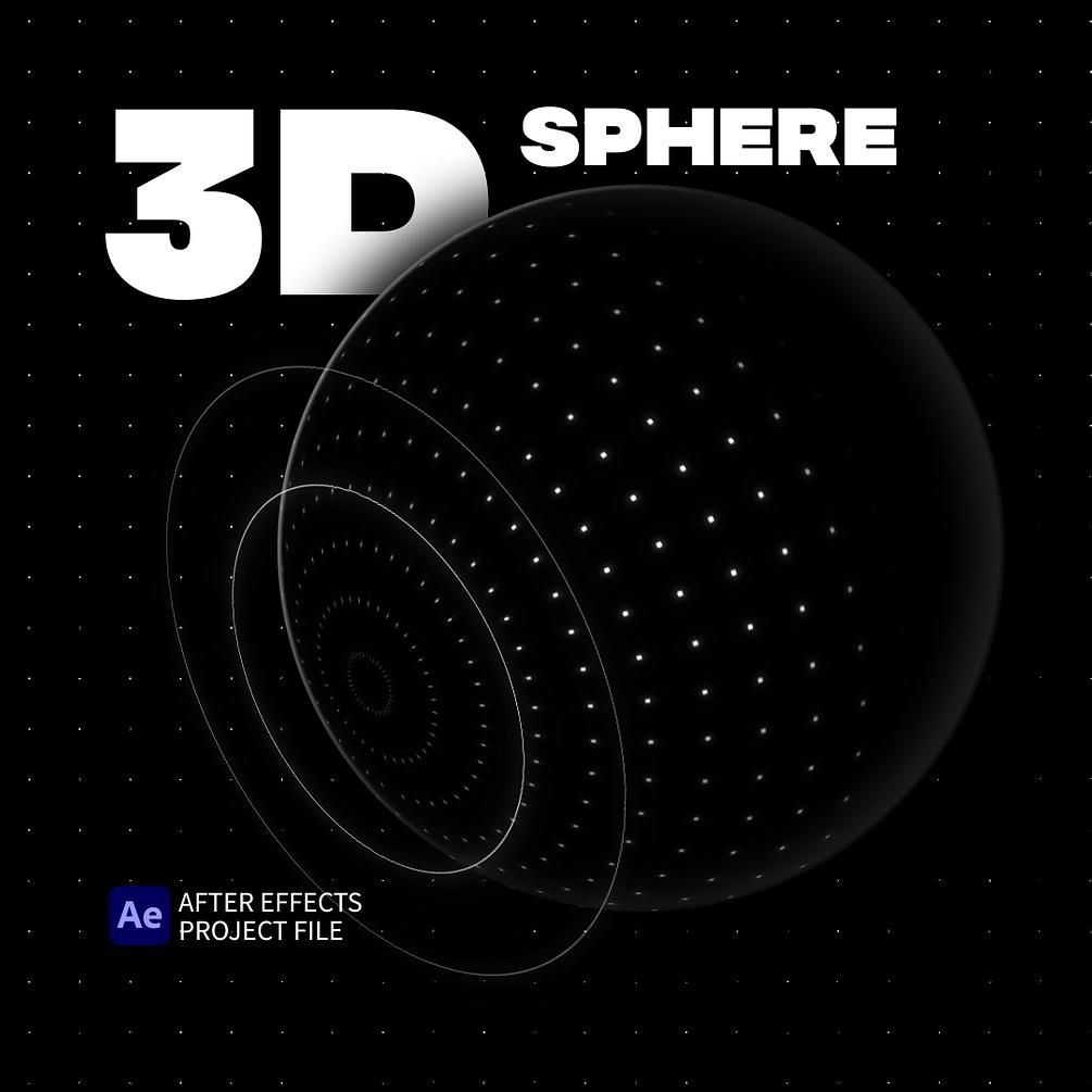 3D Sphere. After Effects Project File