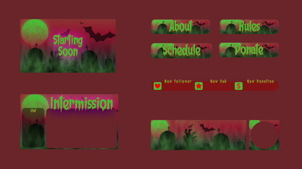 Halloween Zombie Attack Overlay