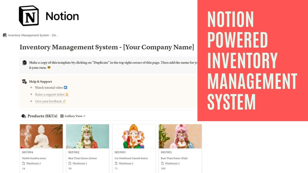 The Best Notion Template For Inventory Management