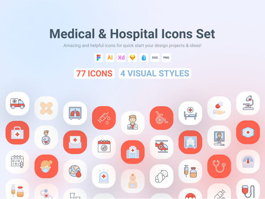 FREE Medical & Hospital Icons Set
