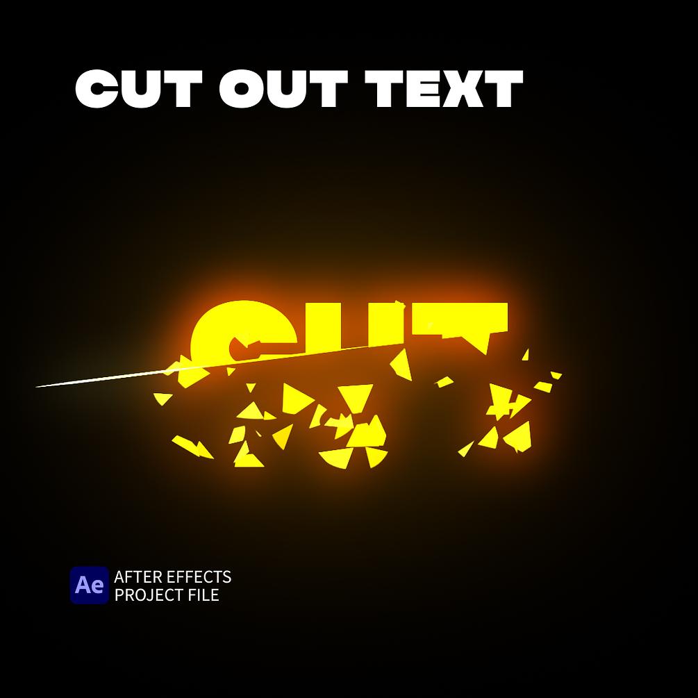 Cut Out Text. After Effects Project File