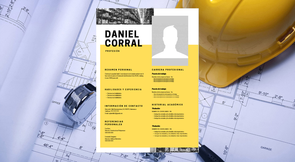 📄 Plantilla CV para trabajar de mozo de almacén