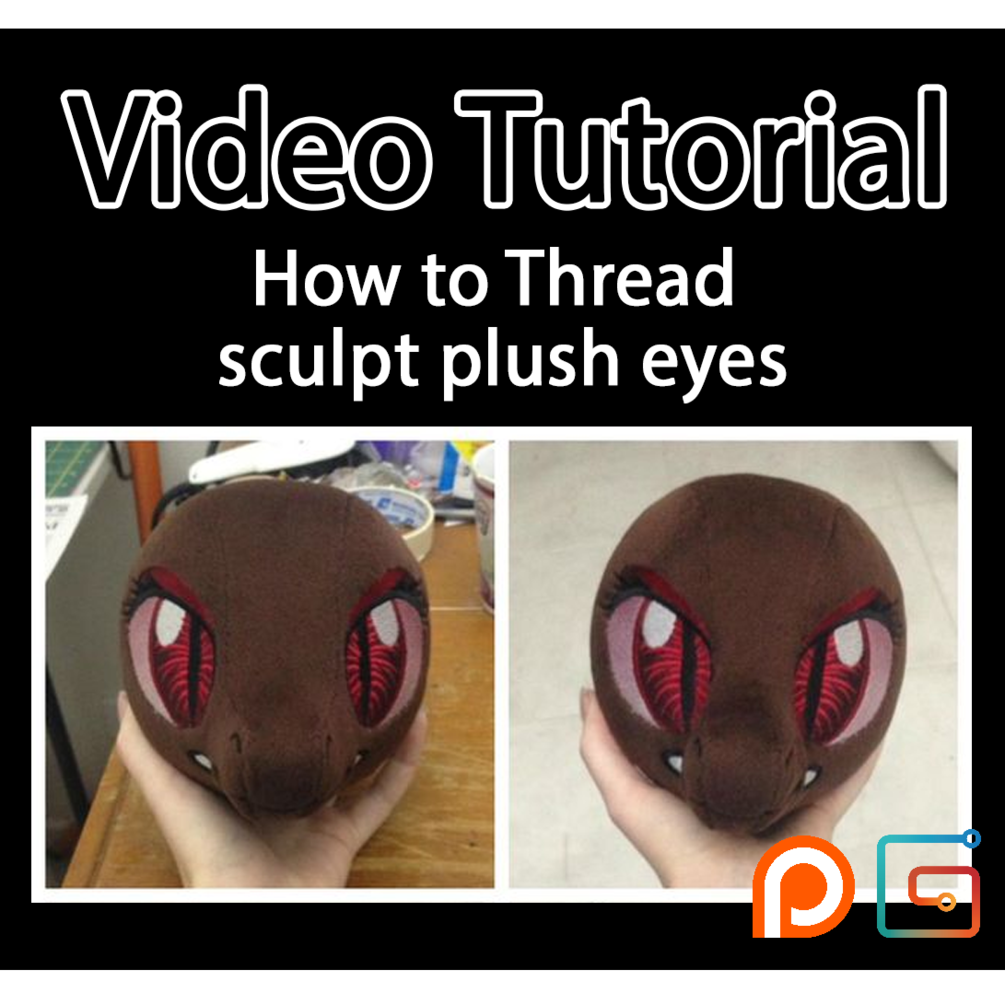How to thread sculpt plush eyes (video)