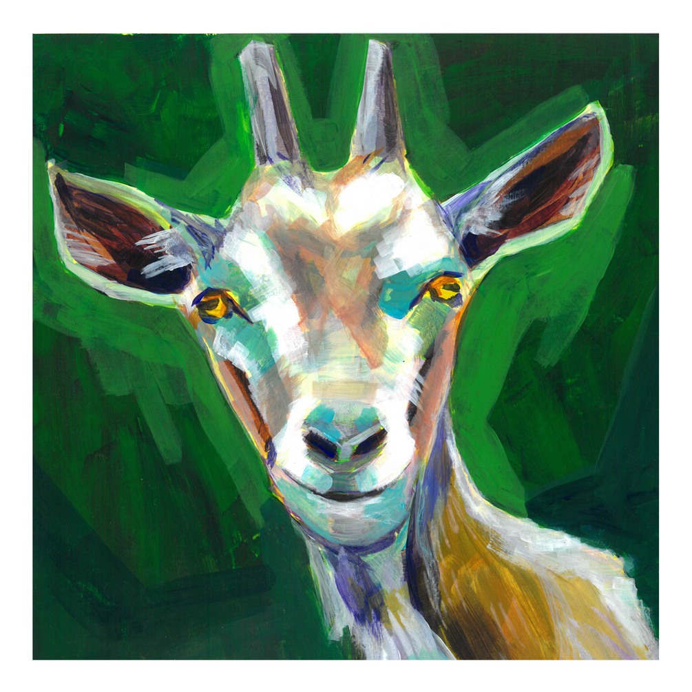 Origina goat acrylic painting