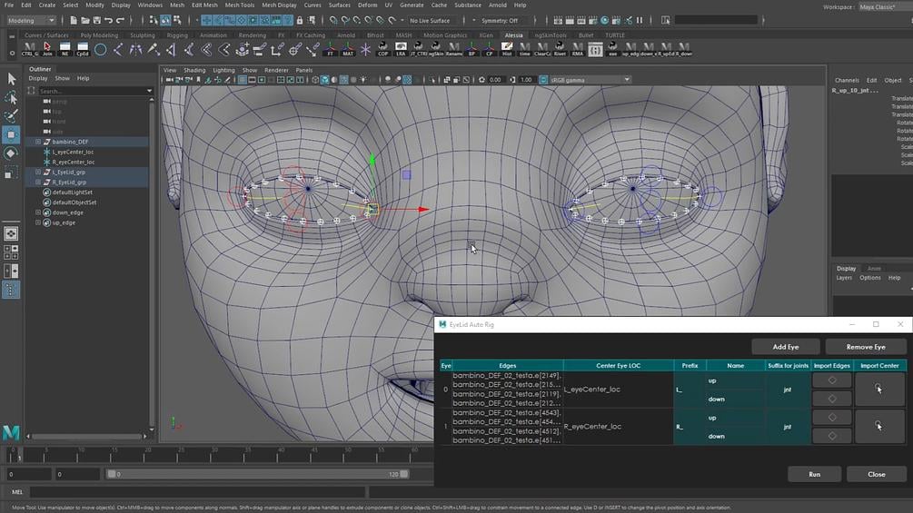 Eyelids Rigging Tool