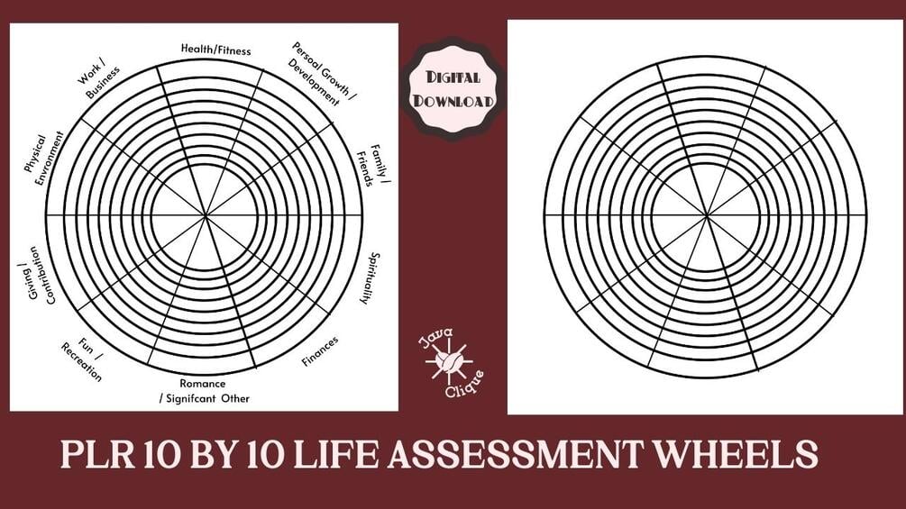 10 by 10 Life Assessment Wheel