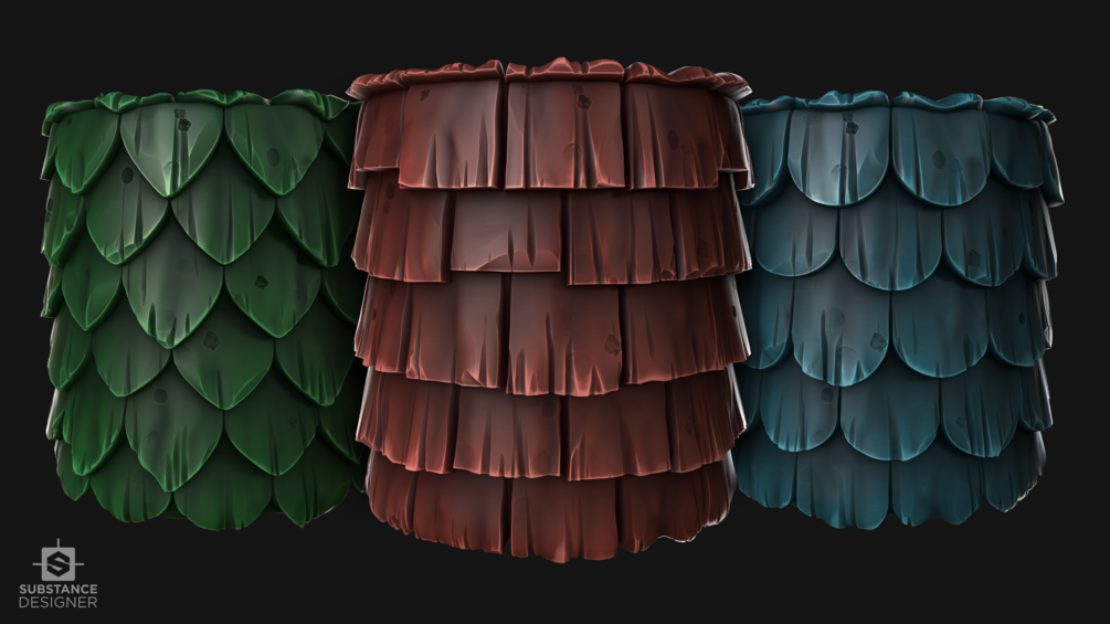 Stylized Roof Tiles - Substance Designer Graph