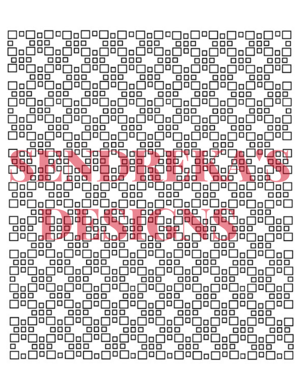 PDF Adult Coloring Page of Abstract Square Pattern Oliver