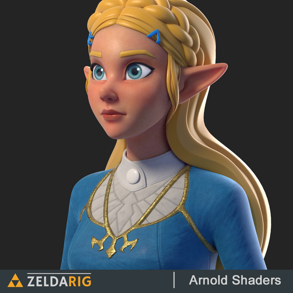 Lighting Template for Arnold + Materials for Zelda Rig (maya 2018+)