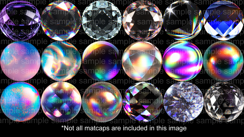 Sivka s Iridescent Gems Matcap Pack