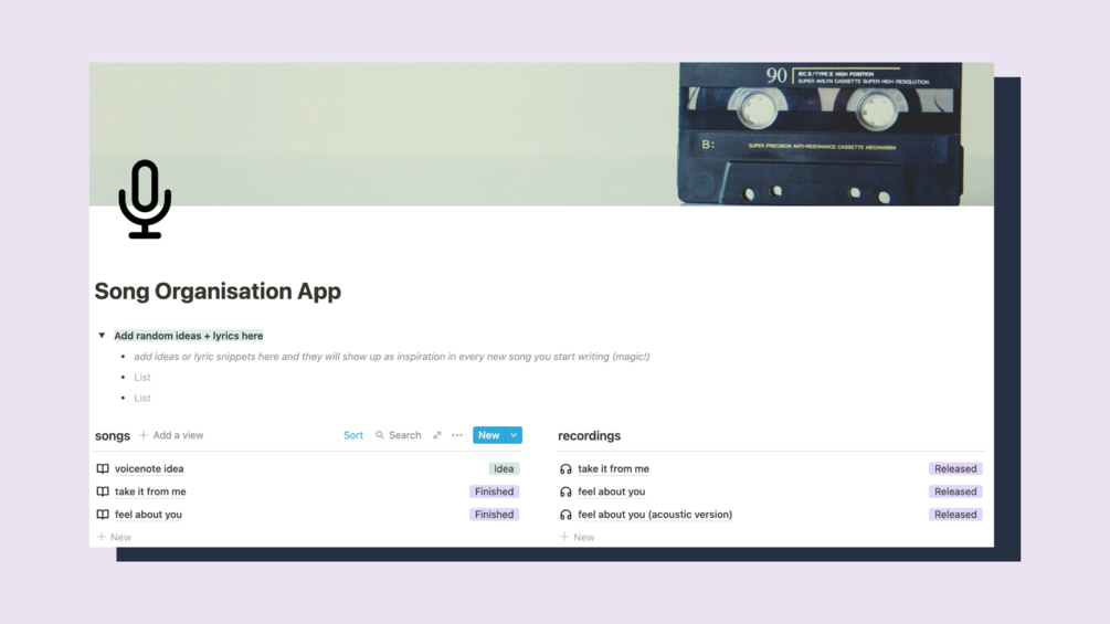 SOAPP - a song organisation app