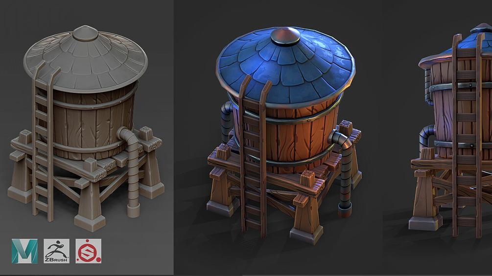 Water Tank - Maya,Zbrush, Substance Painter Videos